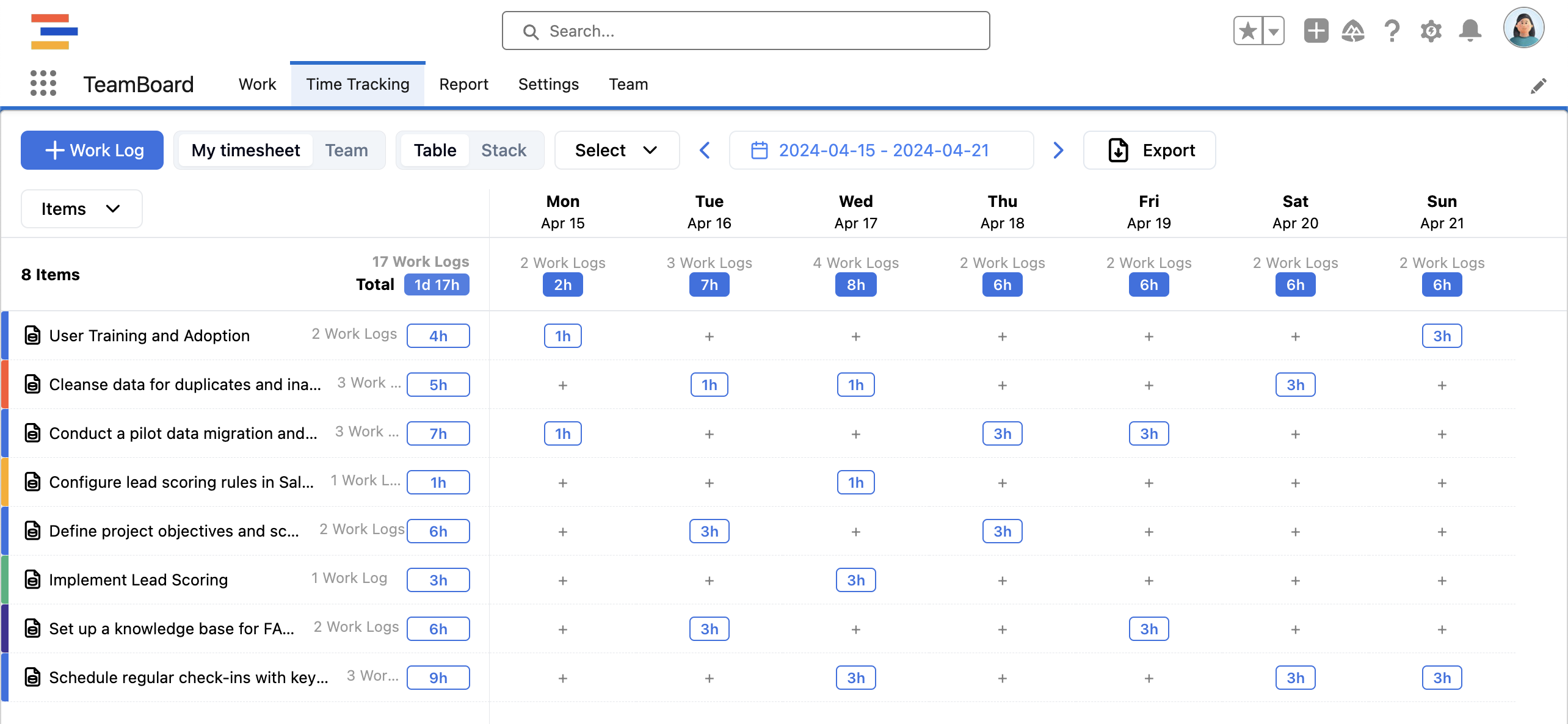 Time Tracking & Timesheets