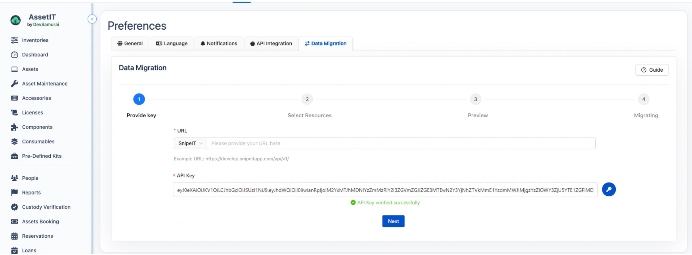 Data Migration from SnipeIT