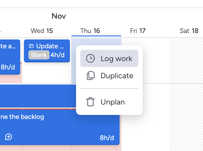 How to add a work log