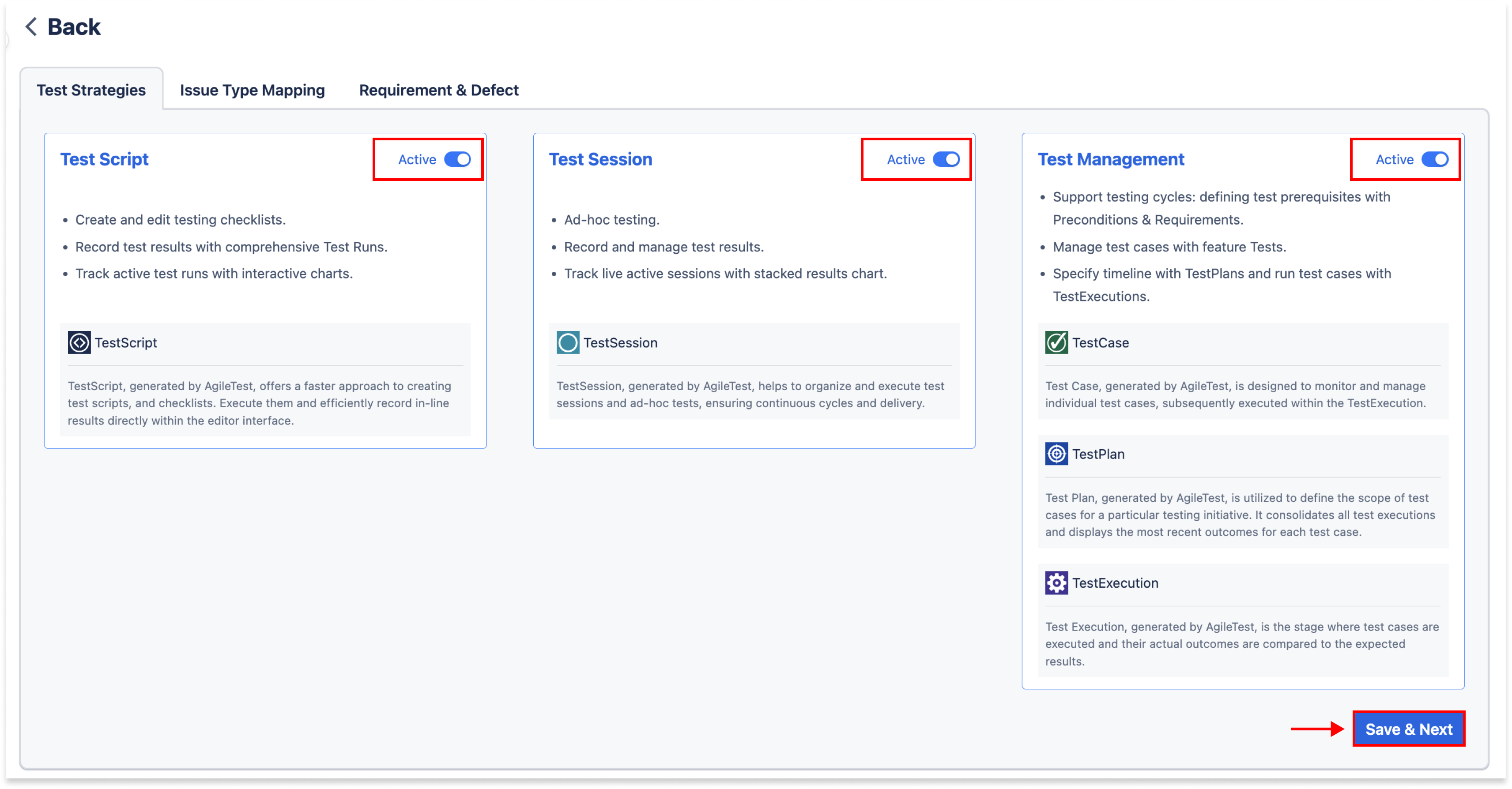 Configure AgileTest in Project for the first time