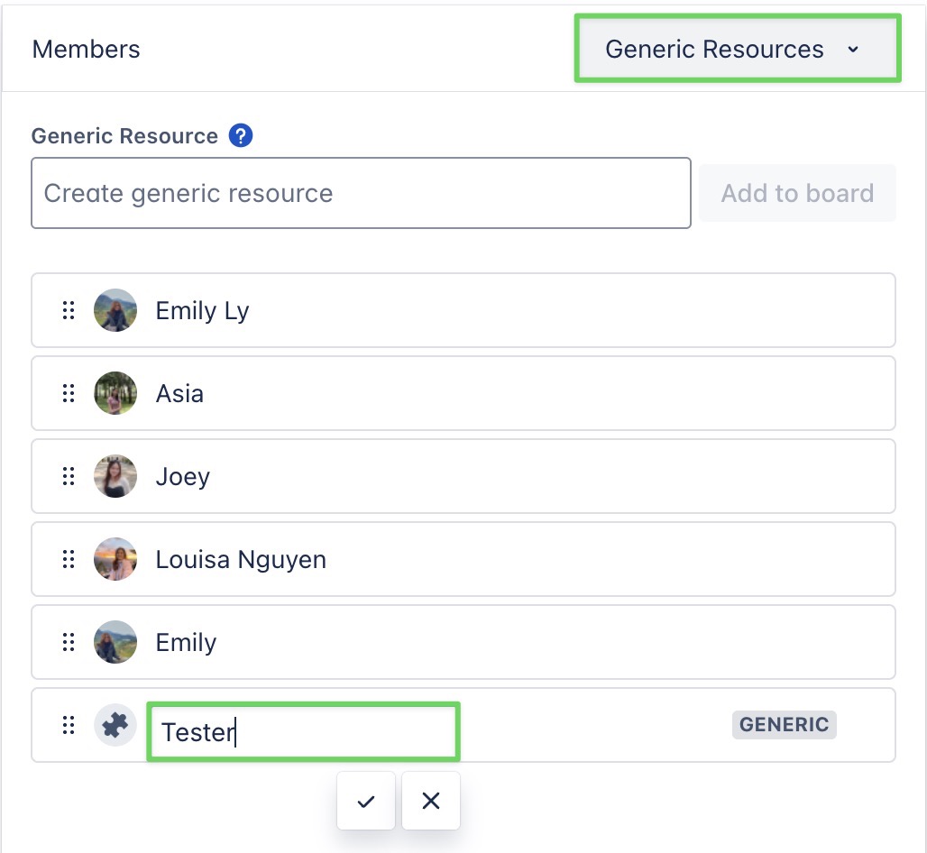 Managing Generic Resources