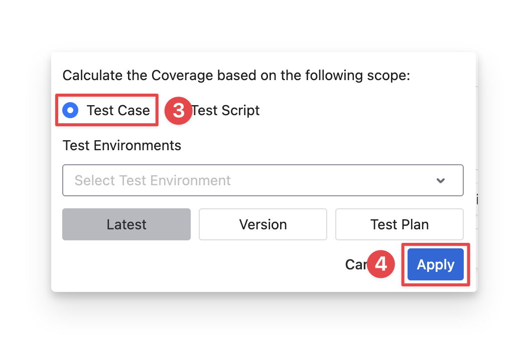 Test Case Calculation Scope